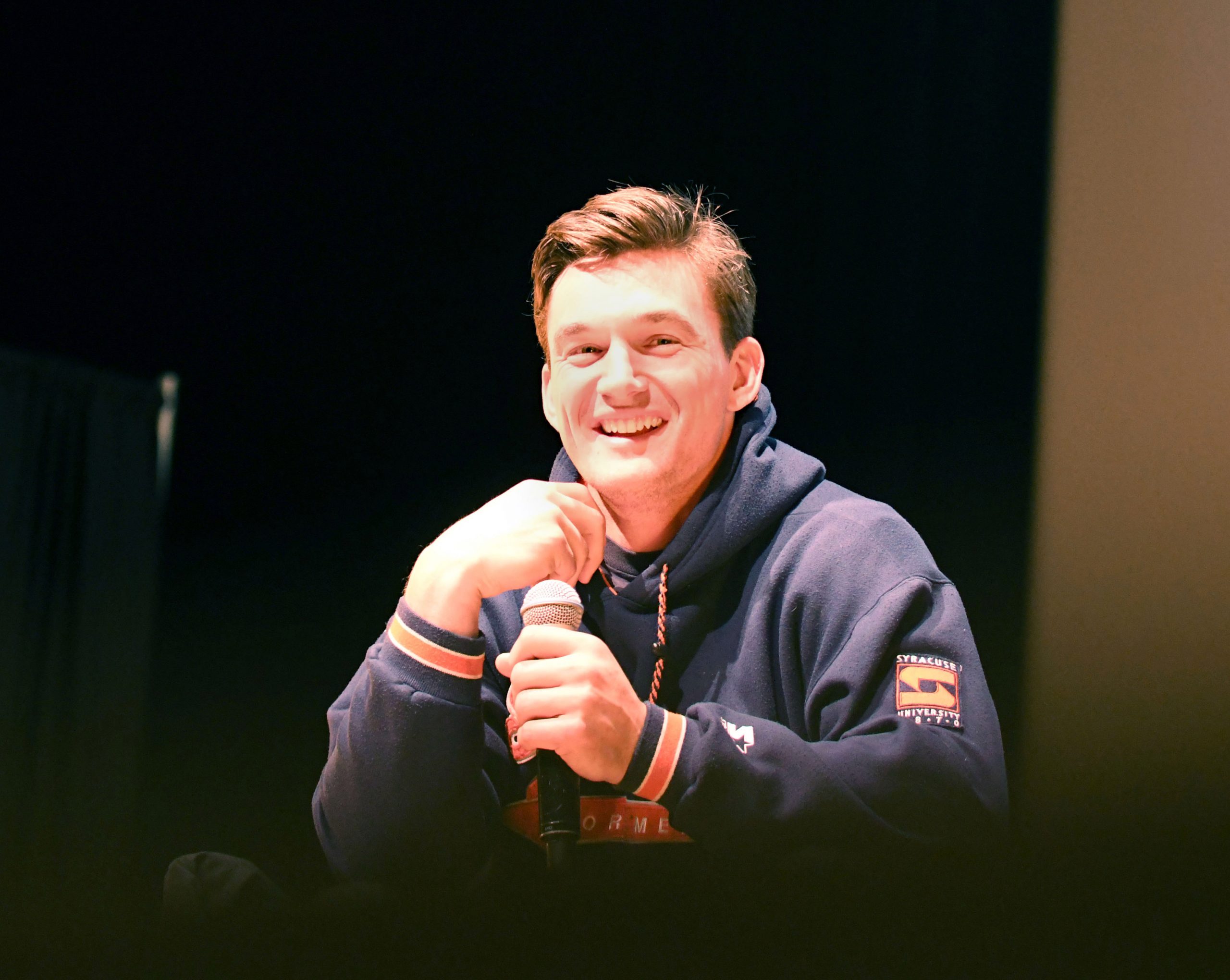 Tyler Cameron draws crowd to talk about life before 'The Bachelorette'