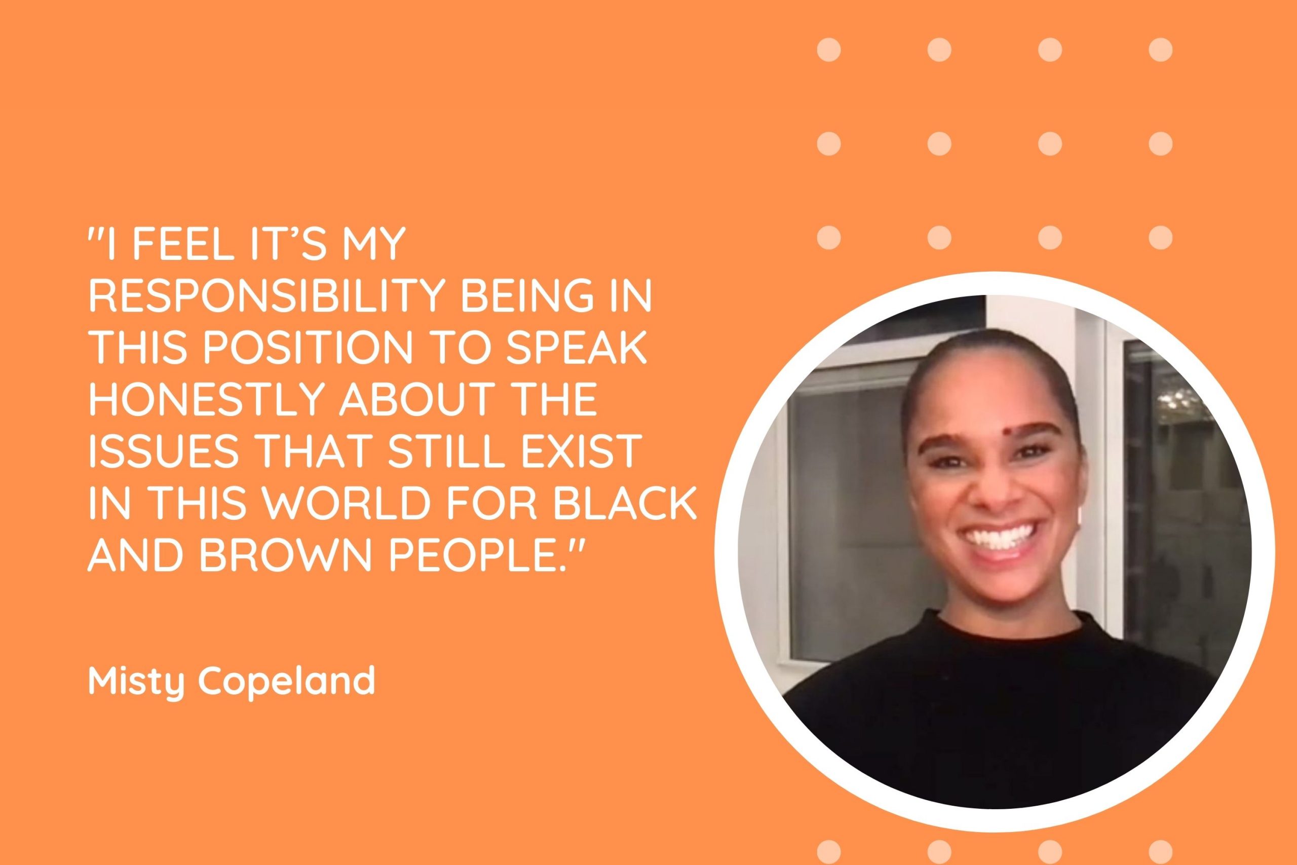 Misty Copeland speaks on racial injustice in the dance world